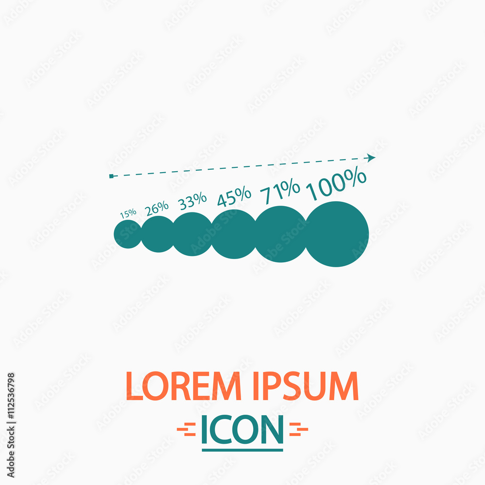 growing graph computer symbol Stock Vector | Adobe Stock