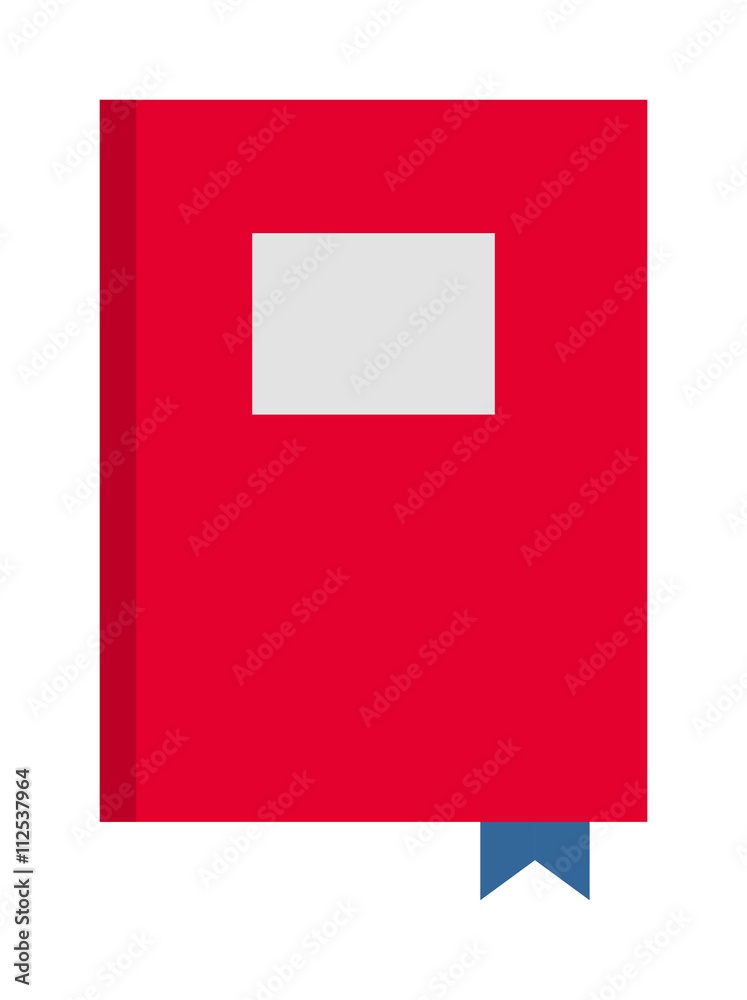 Red book vector illustration. Stock Vector | Adobe Stock