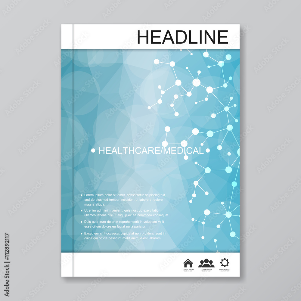 Science vector background. Modern vector templates for brochure, flyer ...