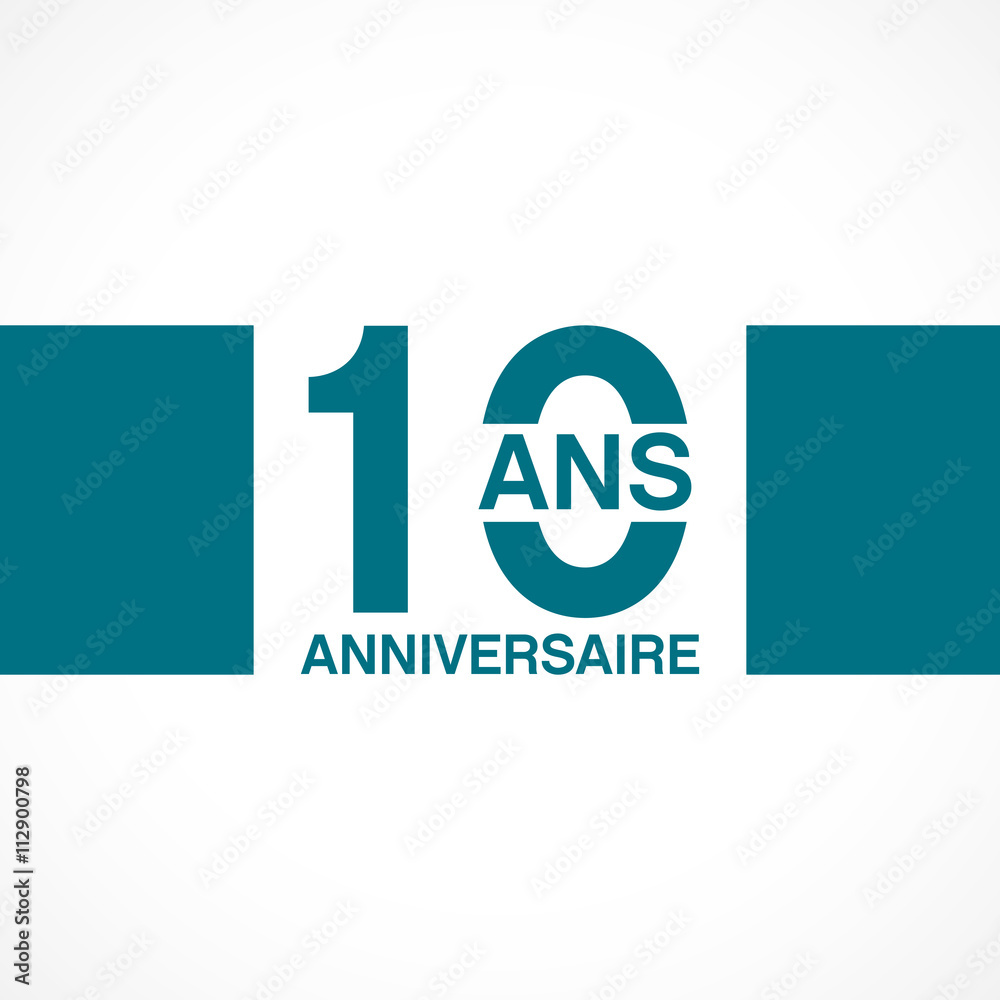 10 ans anniversaire Stock Vector | Adobe Stock