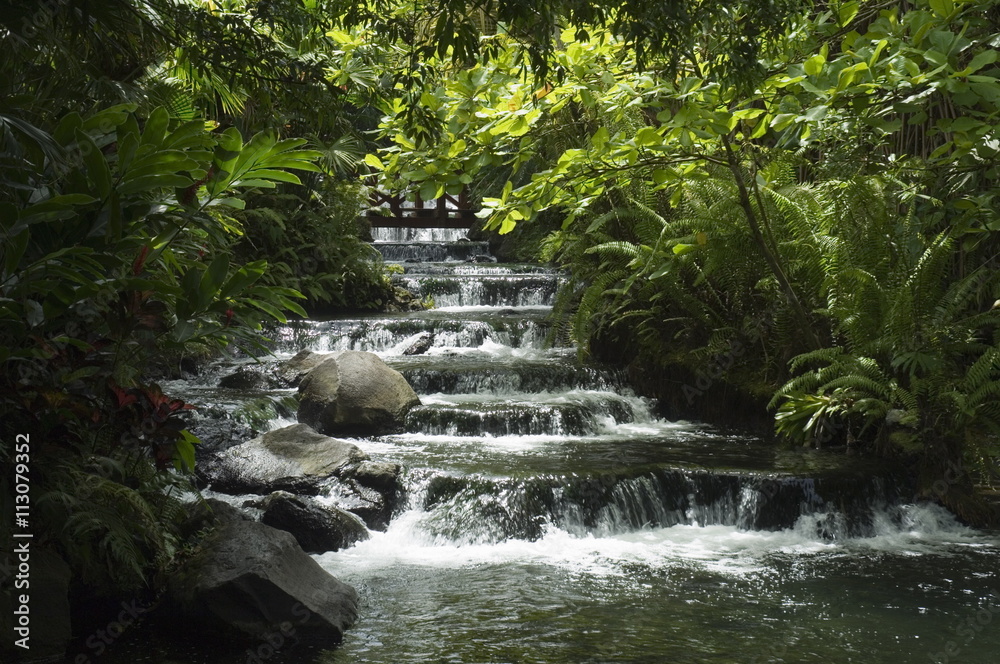 Tabacon Hot Springs, Volcanic hot springs fed from the Arenal Volcano ...