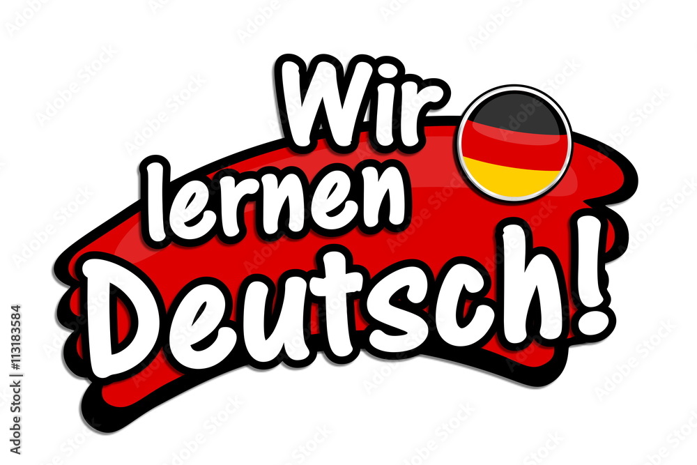 Wir lernen Deutsch! Stock Illustration | Adobe Stock