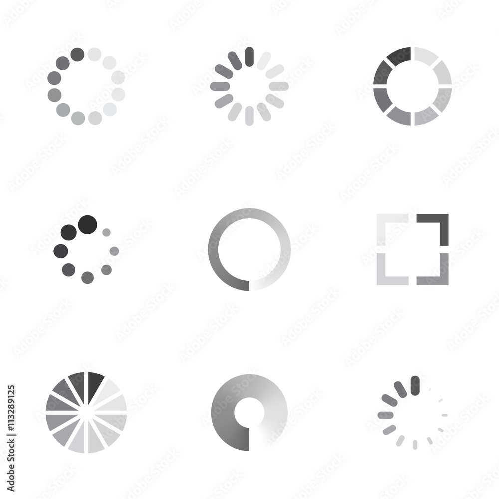 Vector loading icons set Stock Vector | Adobe Stock