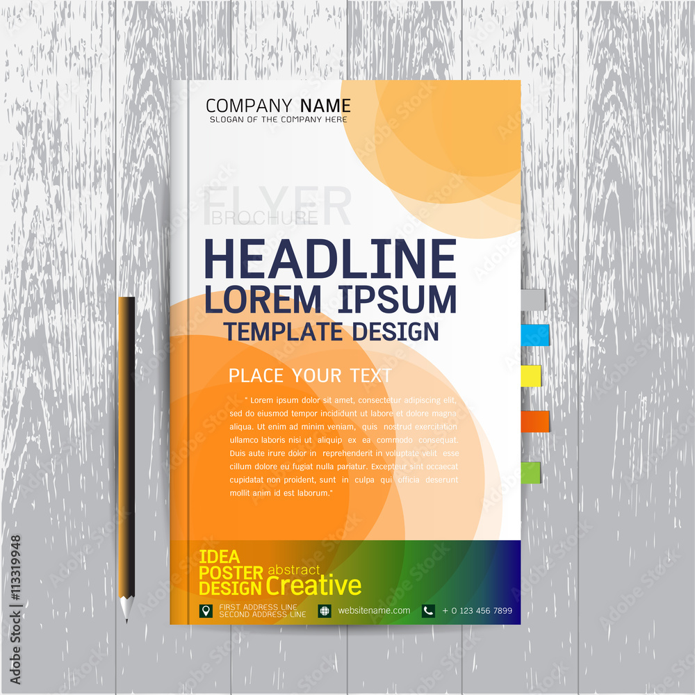 brochure, flyers, poster, design layout template in A4 size with Stock ...