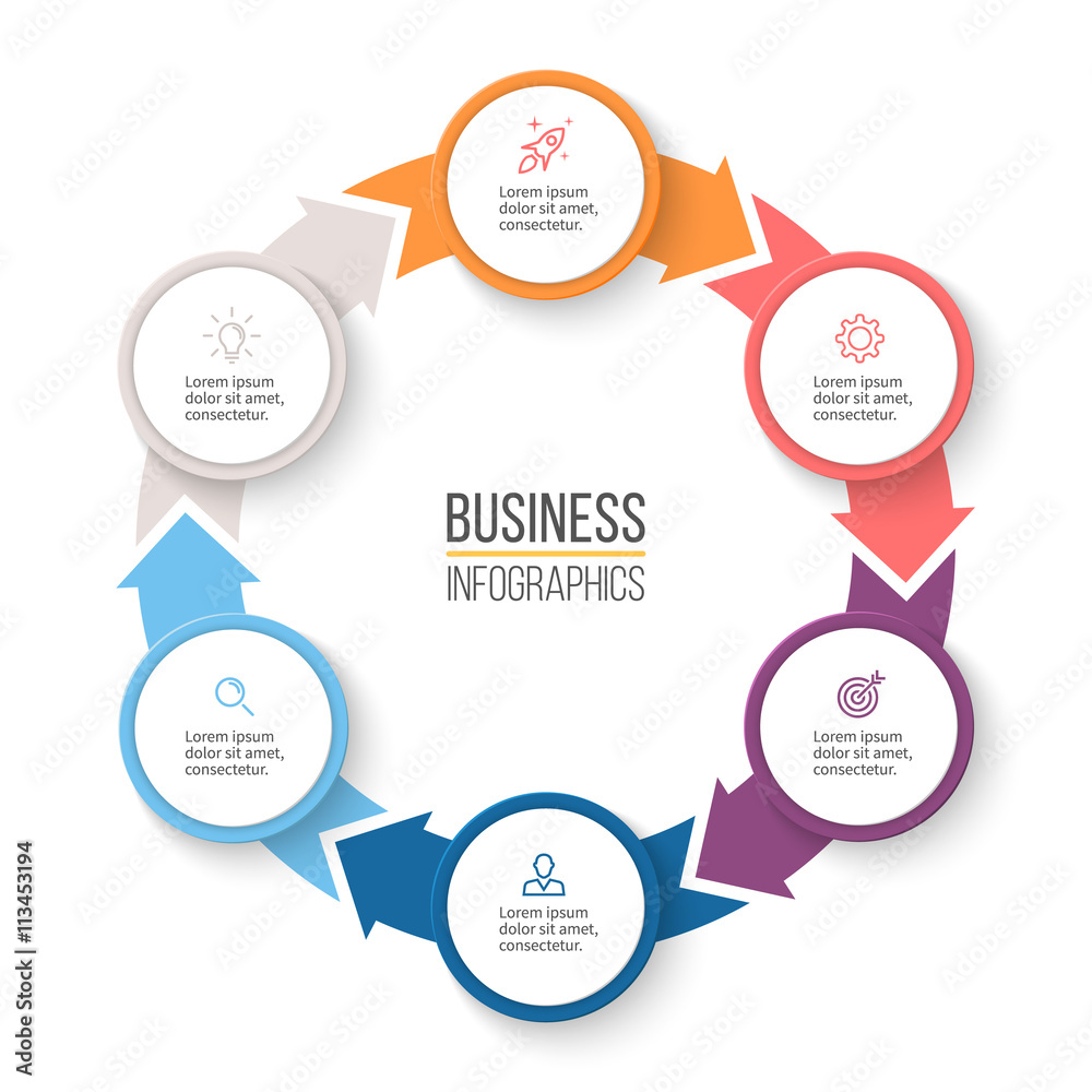 Circular arrows for infographics. Stock Vector | Adobe Stock