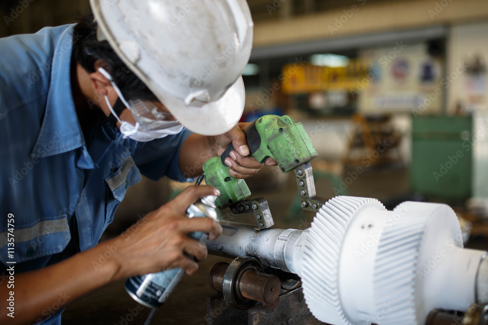 Magnetic particle Inspection for check carck and surface defect Stock ...