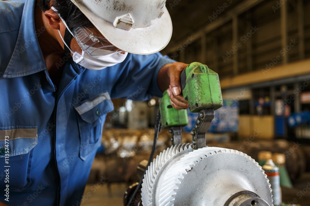 Magnetic particle Inspection for check carck and surface defect Stock ...