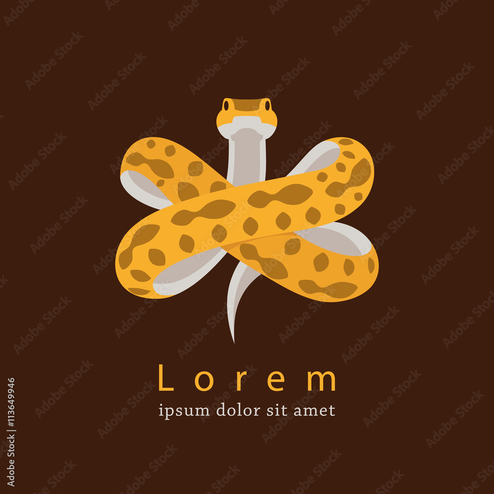 Logo snake - universal symbol of wisdom Stock Vector | Adobe Stock