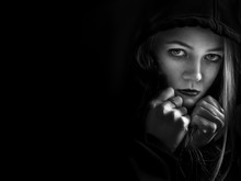 Angry Woman With Hood Free Stock Photo - Public Domain Pictures