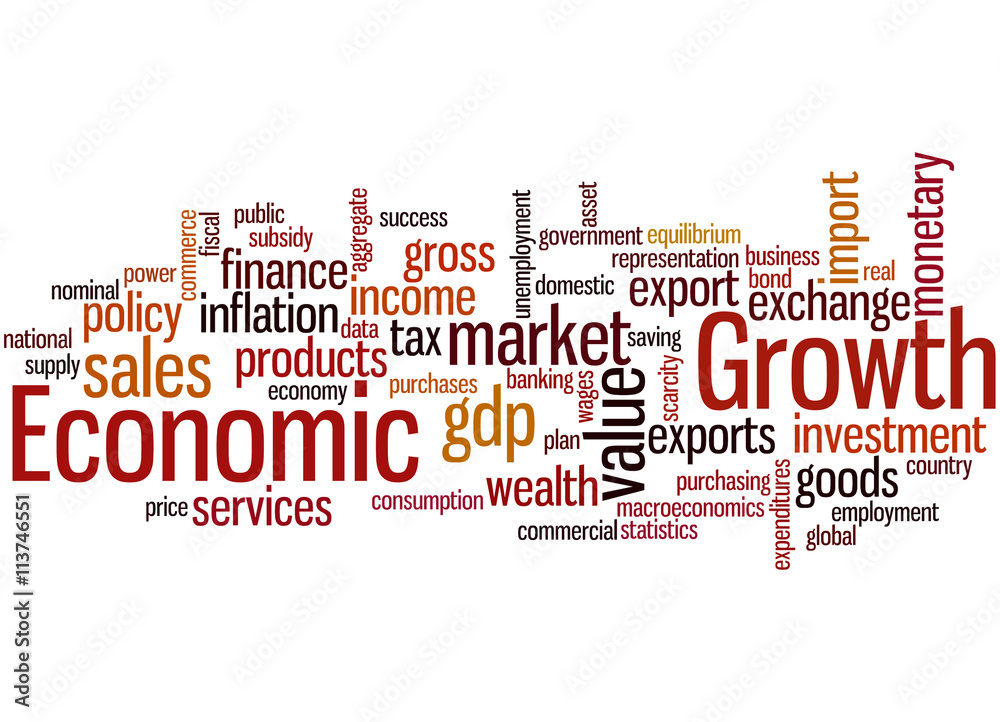 Economic Growth, word cloud concept 6 Stock Illustration | Adobe Stock