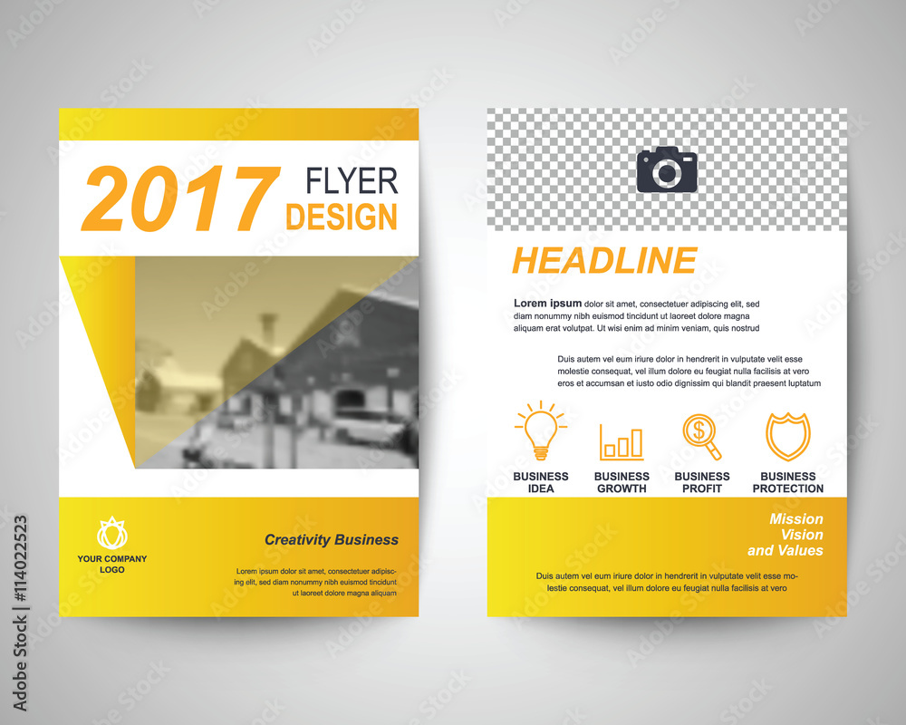 gold flyer a4 template Stock Vector | Adobe Stock