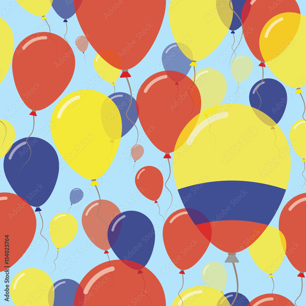 Stock-Vektorgrafik „Colombia National Day Flat Seamless Pattern. Flying ...