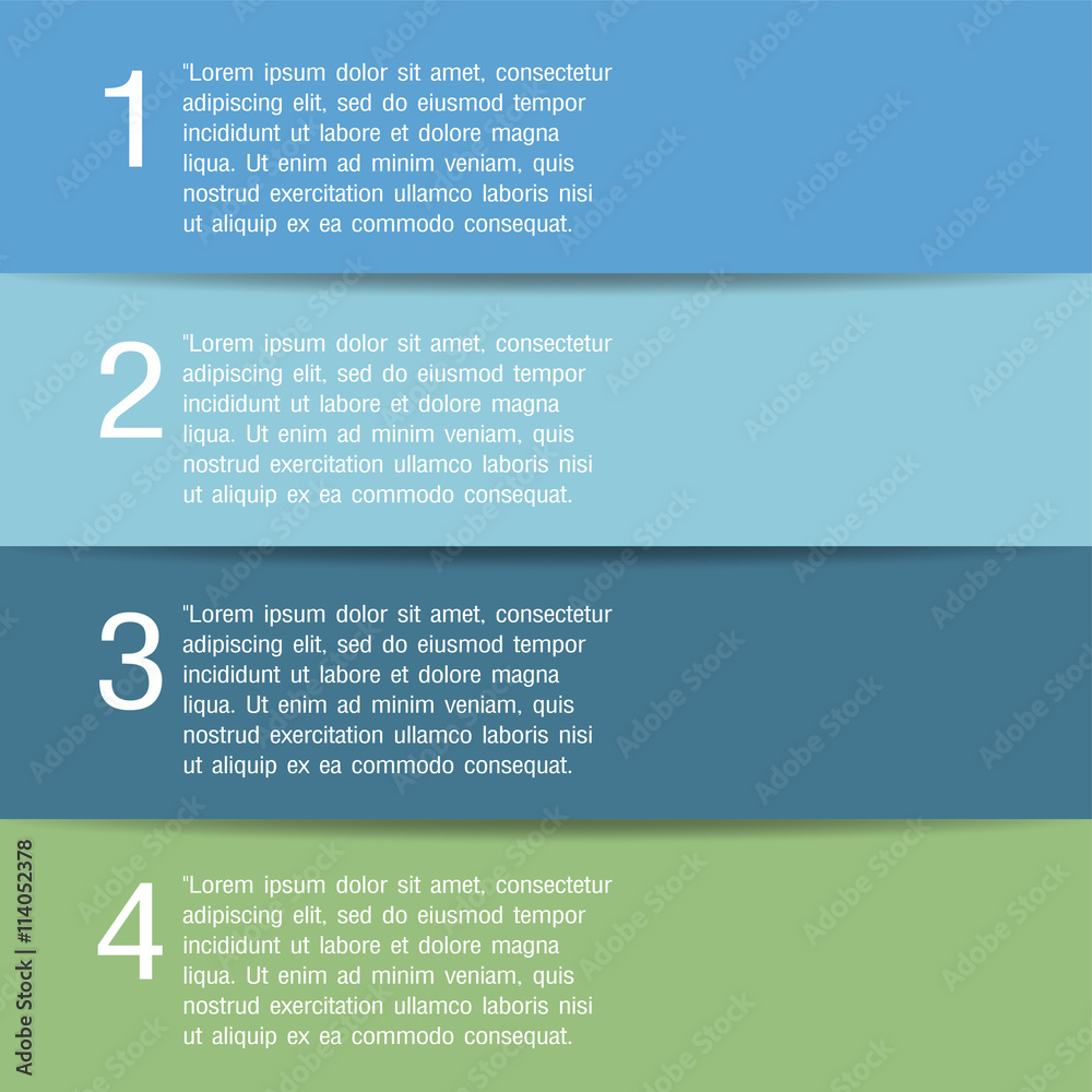 One two three four steps progress bar, infographic elements Stock ...