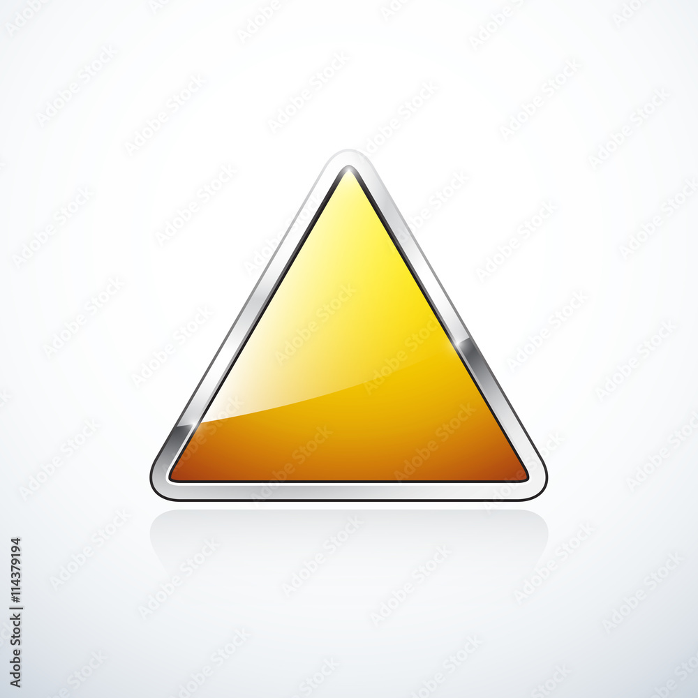 Orange triangle sign Stock Vector | Adobe Stock