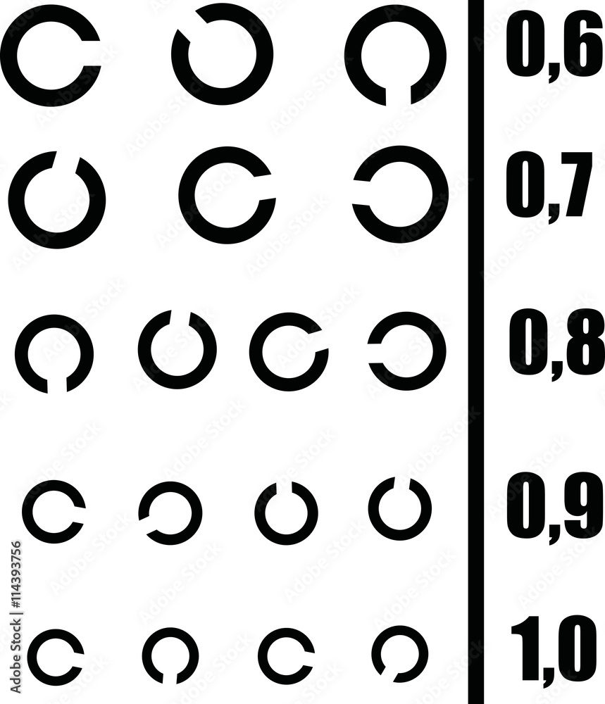 Stock-Vektorgrafik „Visual test with circles“ | Adobe Stock