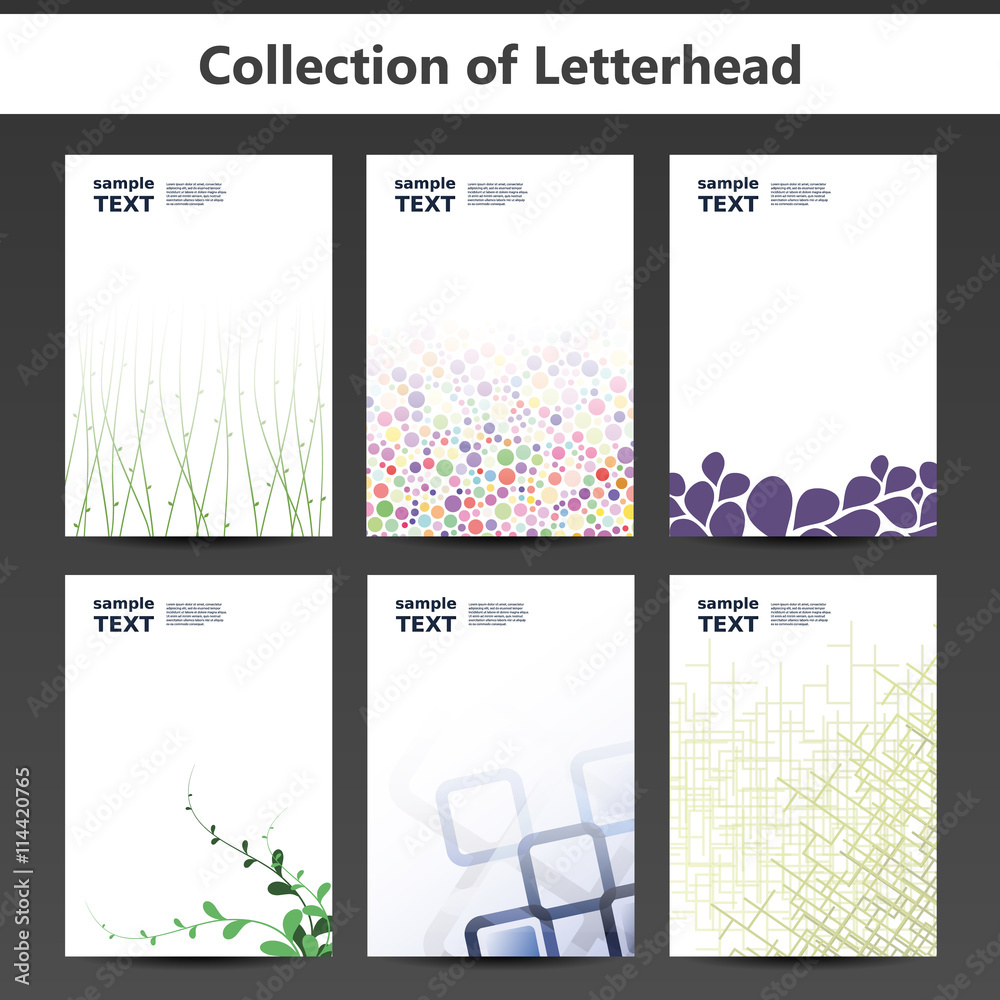 Collection of Letterheads for Your Business - Six Nice and Simple ...