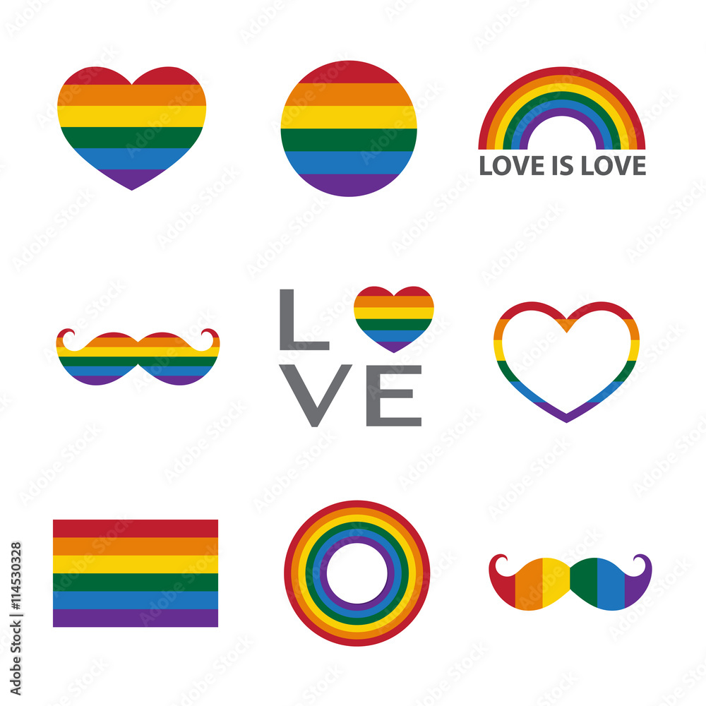 Rainbow icon,LGBT support symbol Stock Vector | Adobe Stock
