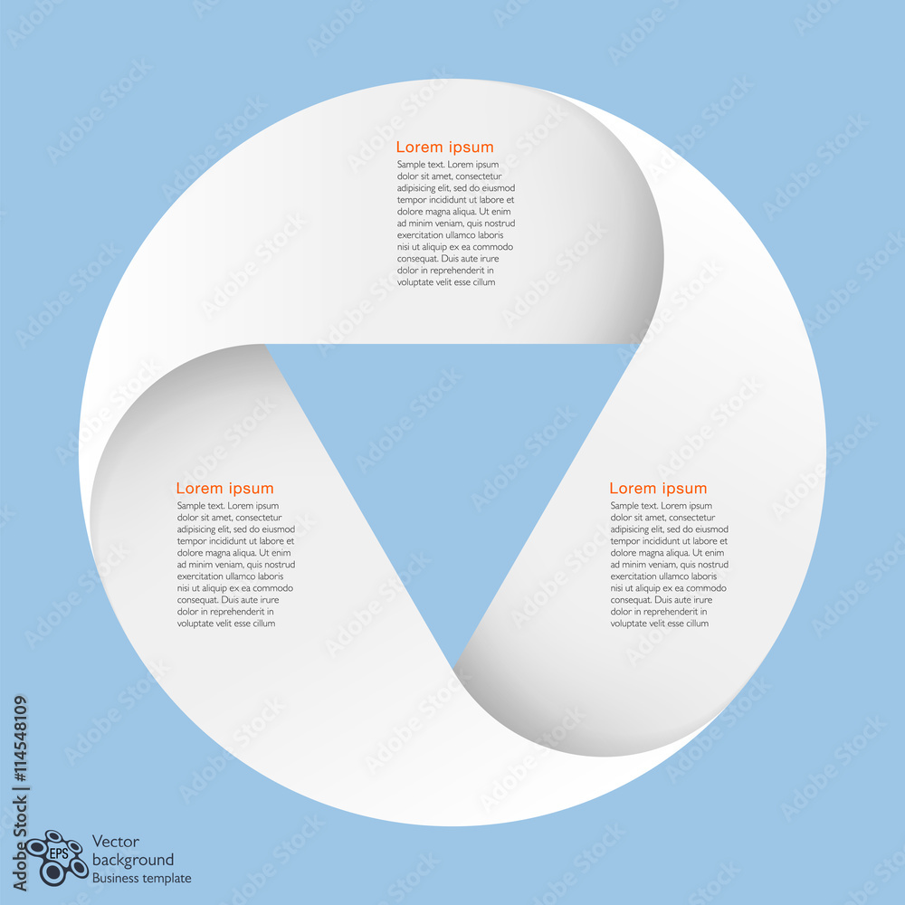 Infographics Vector Background 3-Step Process Stock Vector | Adobe Stock