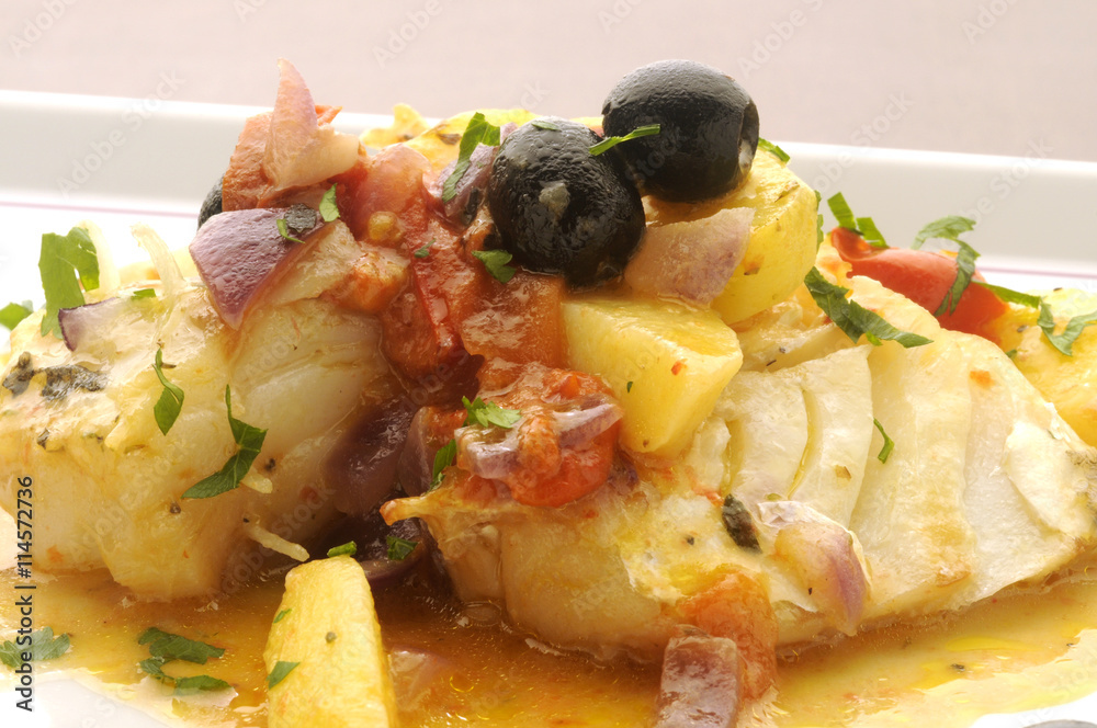 바칼라 Klipfisk Sušeni bakalar Bakalaw Baccalà Kabeljo con le patate Cod ...