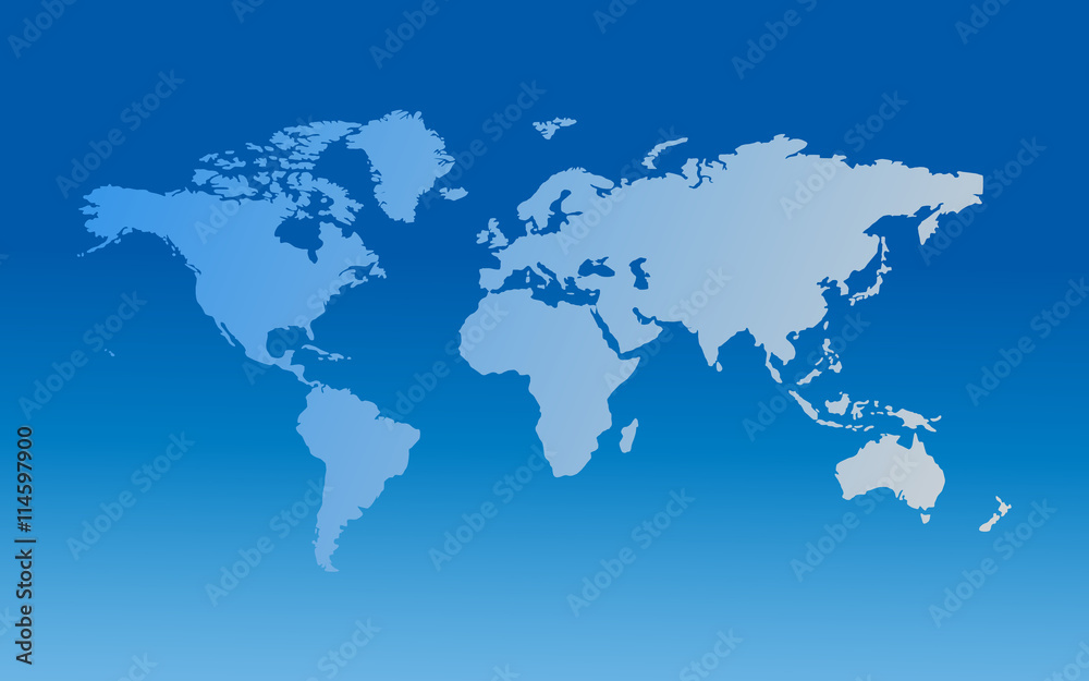 Blue world map vector illustration Stock Vector | Adobe Stock