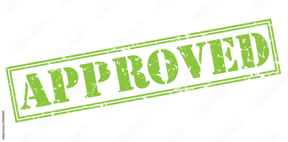 approved green stamp on white background Stock Illustration | Adobe Stock