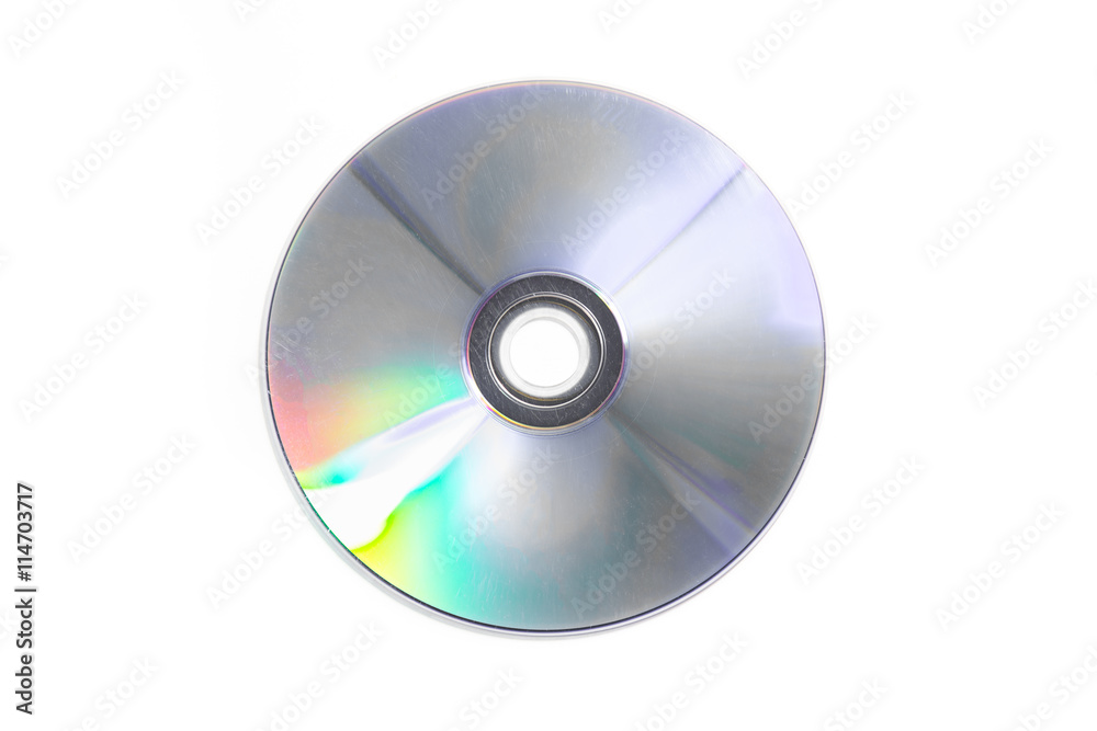 Blank CD glare on the white background Stock Photo | Adobe Stock