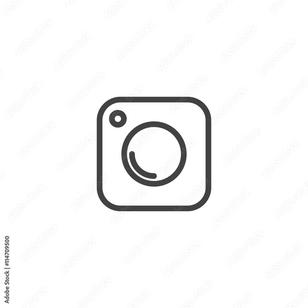 Social Media Icon, photo camera instagram icons Stock Vector | Adobe Stock