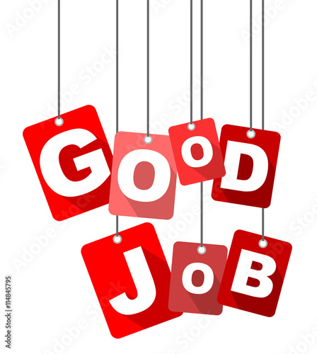 good job, red vector good job, flat vector good job, background good ...