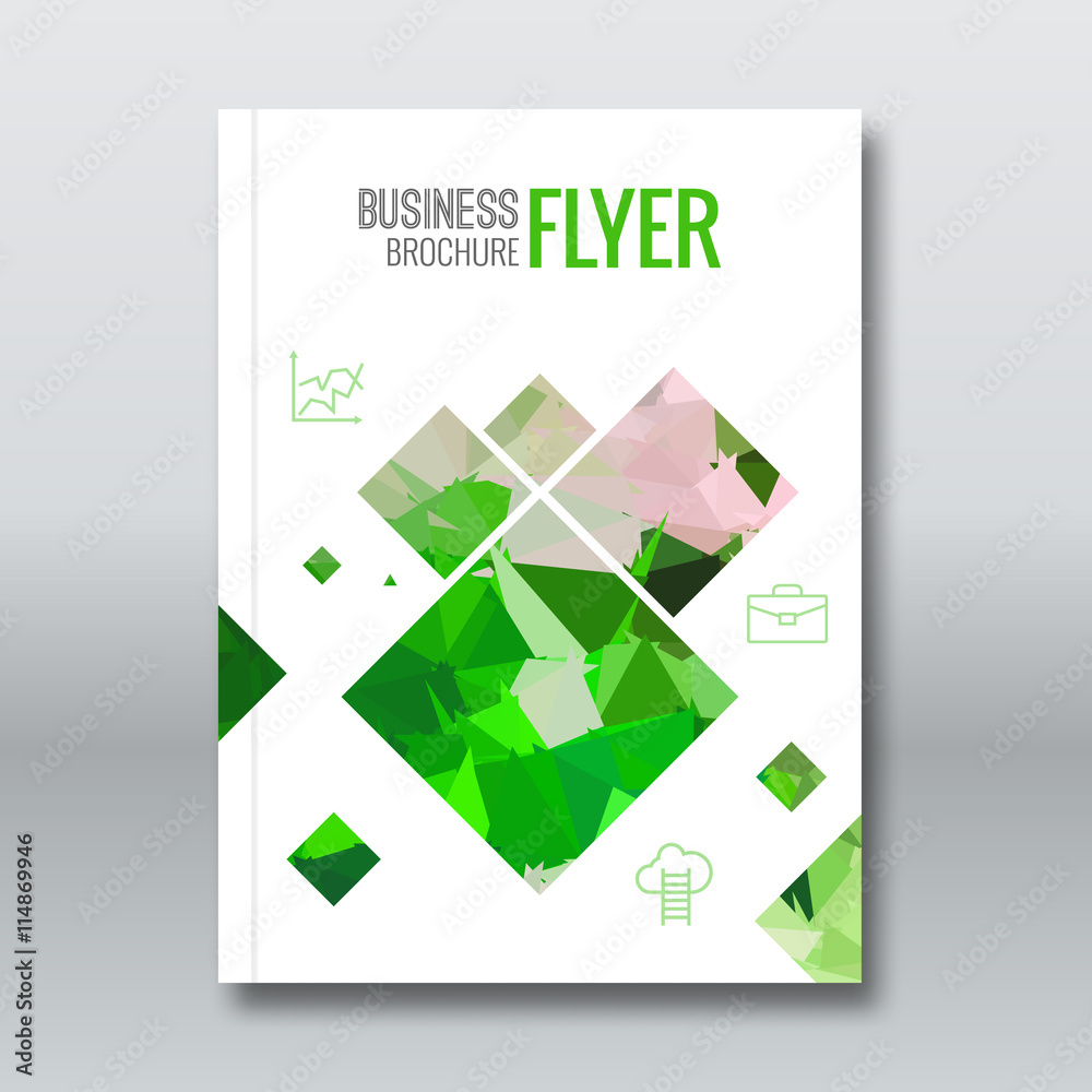 Cover report colorful triangle geometric prospectus design background ...
