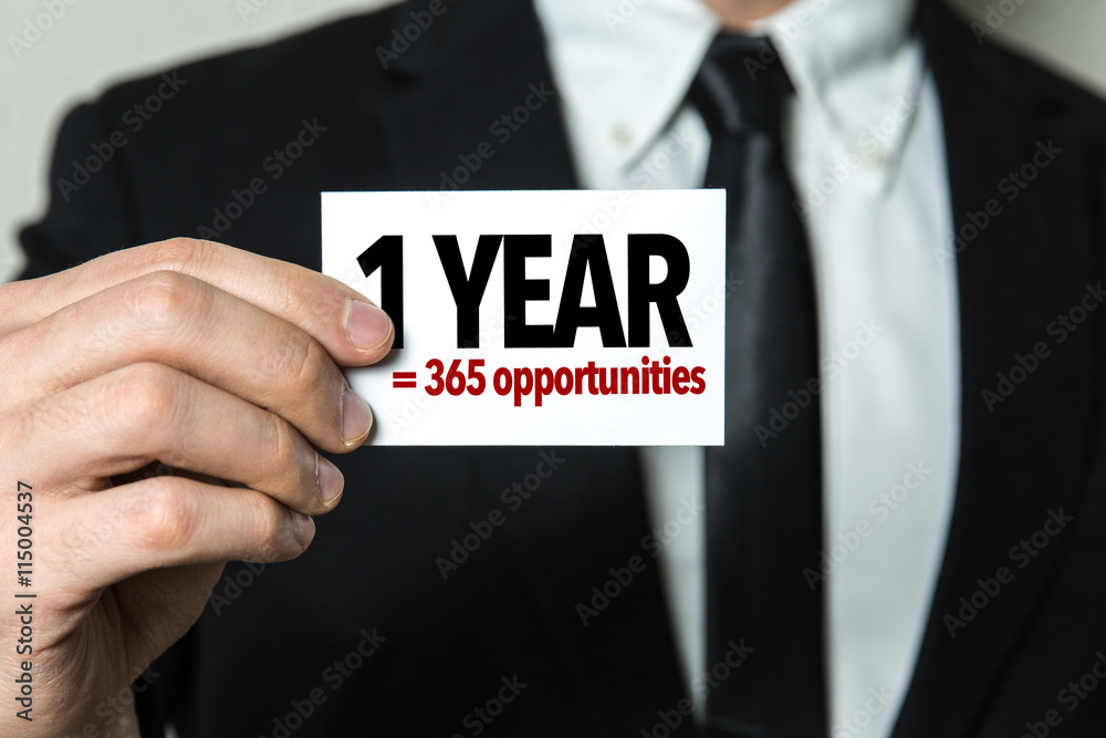 1 Year = 365 Opportunities Stock Photo | Adobe Stock