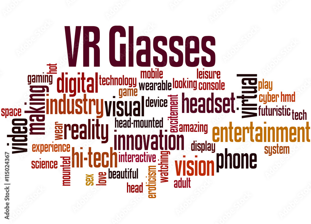 VR Glasses, word cloud concept Stock Illustration | Adobe Stock