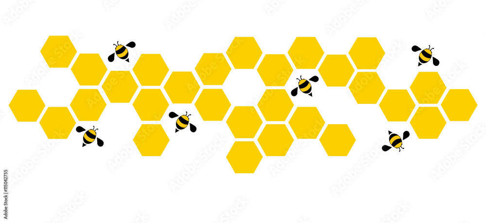 hexagon bee hive design art and space background vector EPS10 Stock ...