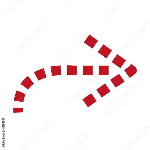 Red cursor arrow isolated flat icon, vector illustration graphic. Stock ...
