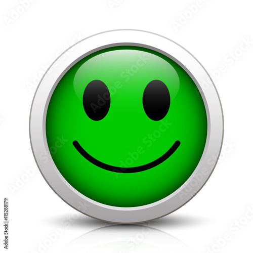 Positive, good mood, smiley, evaluation icon button Vecteur Stock ...