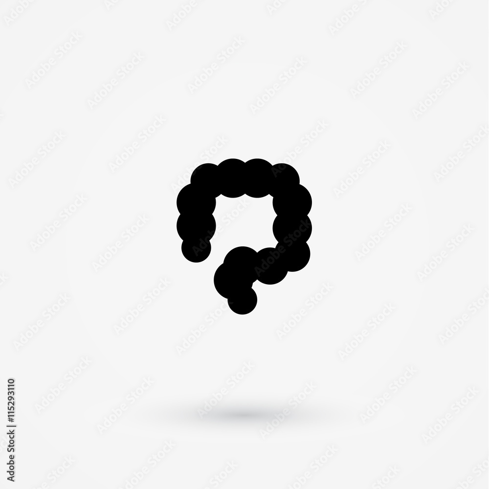 Vector colon simple icon Stock Vector | Adobe Stock