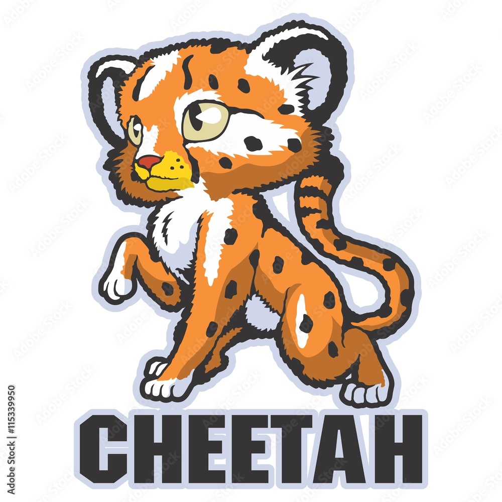 cheetah mascot Stock Vector | Adobe Stock