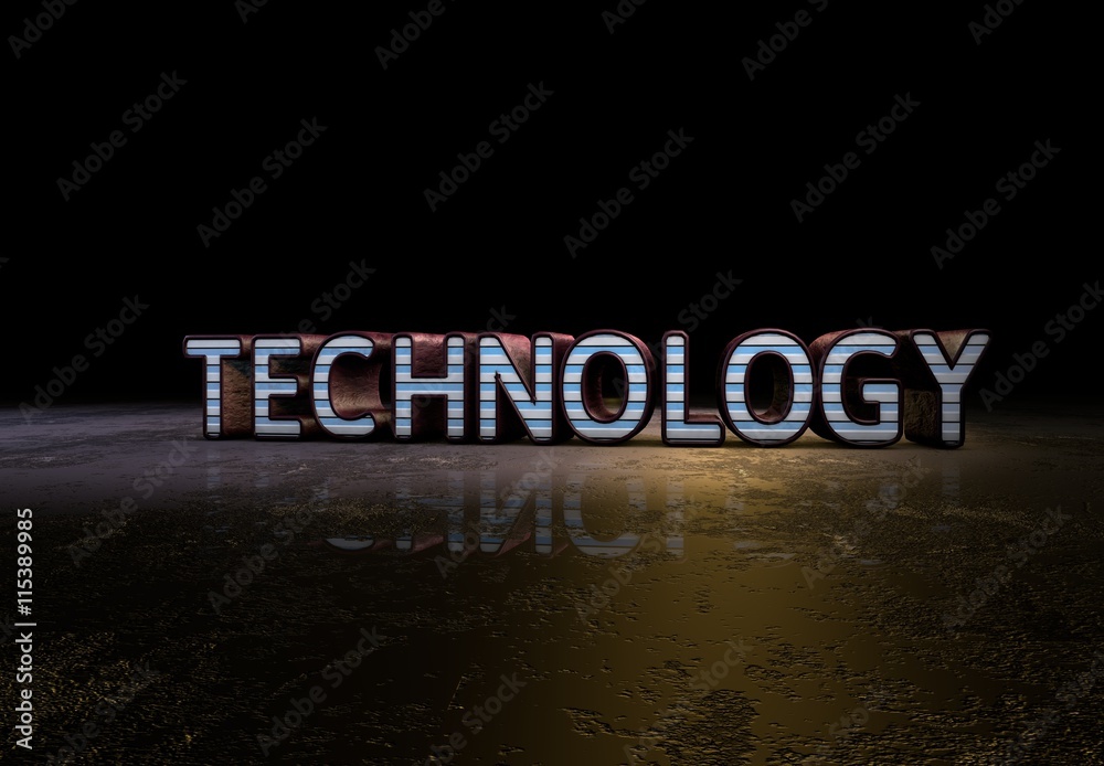 Technology, Slogan, 3D Typography Stock Illustration | Adobe Stock