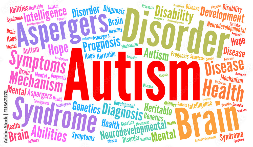 Autism word cloud concept Stock Illustration | Adobe Stock