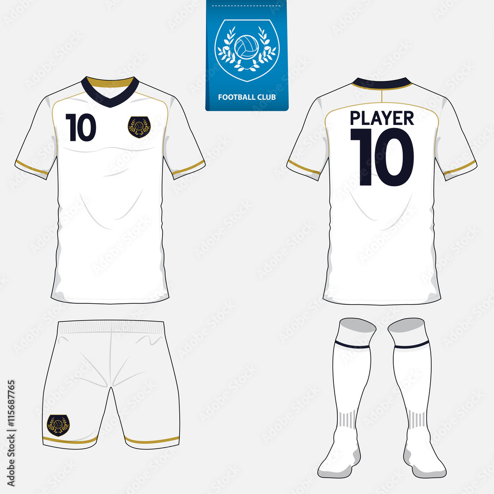 Set of soccer kit or football jersey template for football club. Flat ...