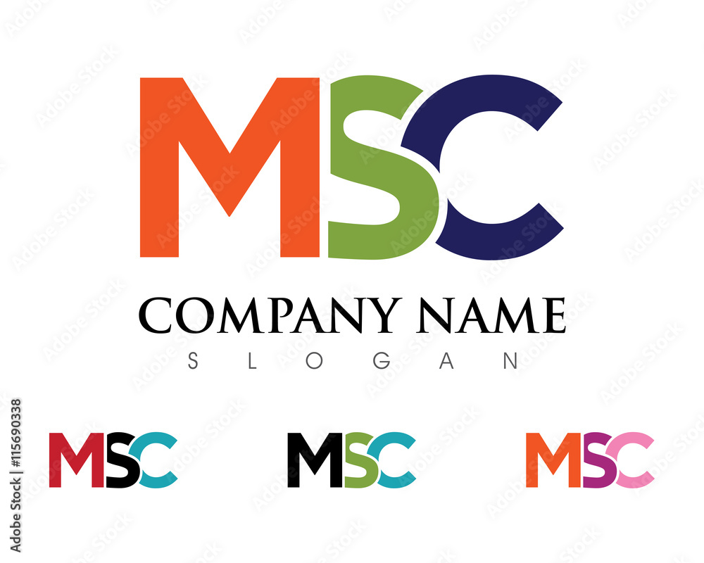 MSC Letter Logo Stock Vector | Adobe Stock