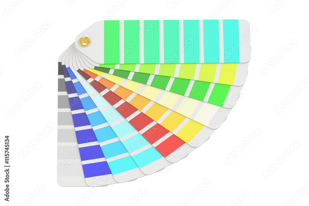 Pantone color palette guide, 3D rendering Stock Illustration | Adobe Stock