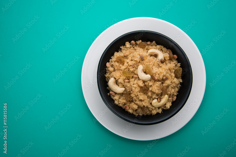 indian gujrati or maharahashtrian or south indian sweet dish lapsi ...