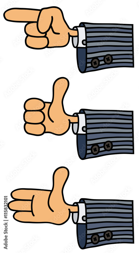 Funny hands / Hand drawing, vector illustration Stock Vector | Adobe Stock
