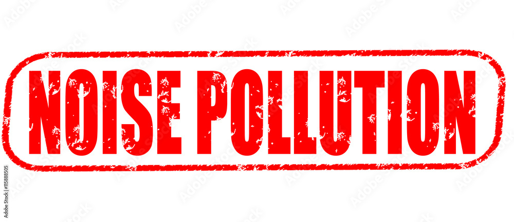 Noise pollution on the white background, red illustration Stock ...