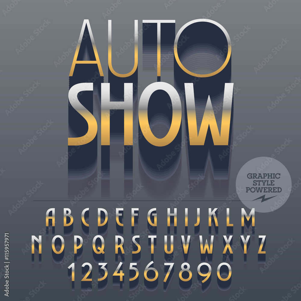 Set of slim reflective alphabet letters, numbers and punctuation ...