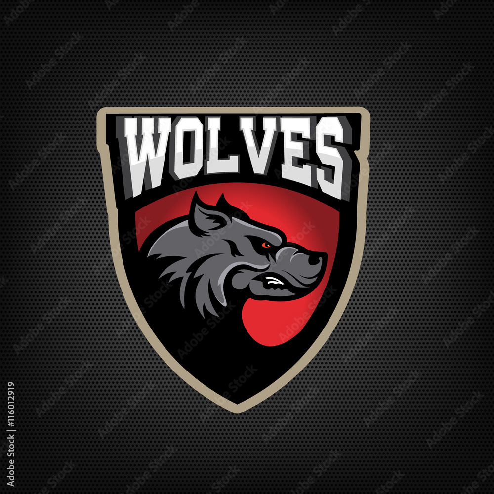 Wolves. sport team emblem. Stock Vector | Adobe Stock