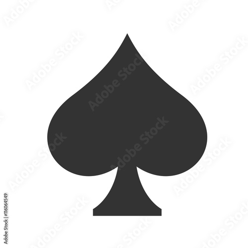 Spades icon. Simple flat logo of spades sign on white background ...