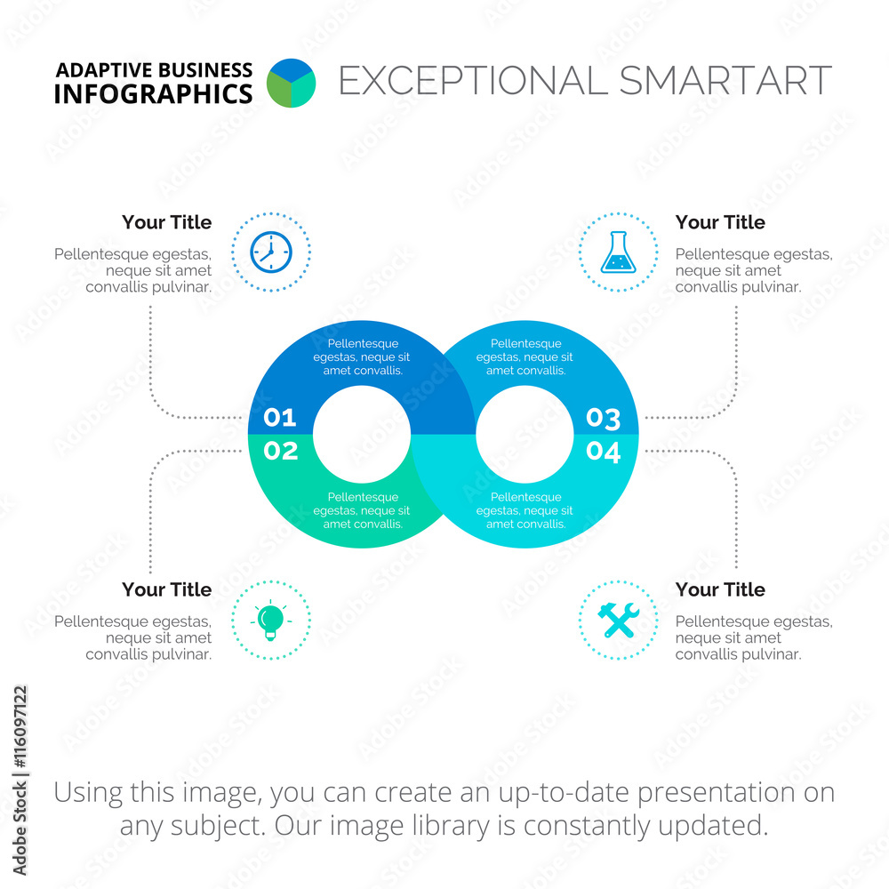 Infinity Process Diagram Template Stock Vector | Adobe Stock