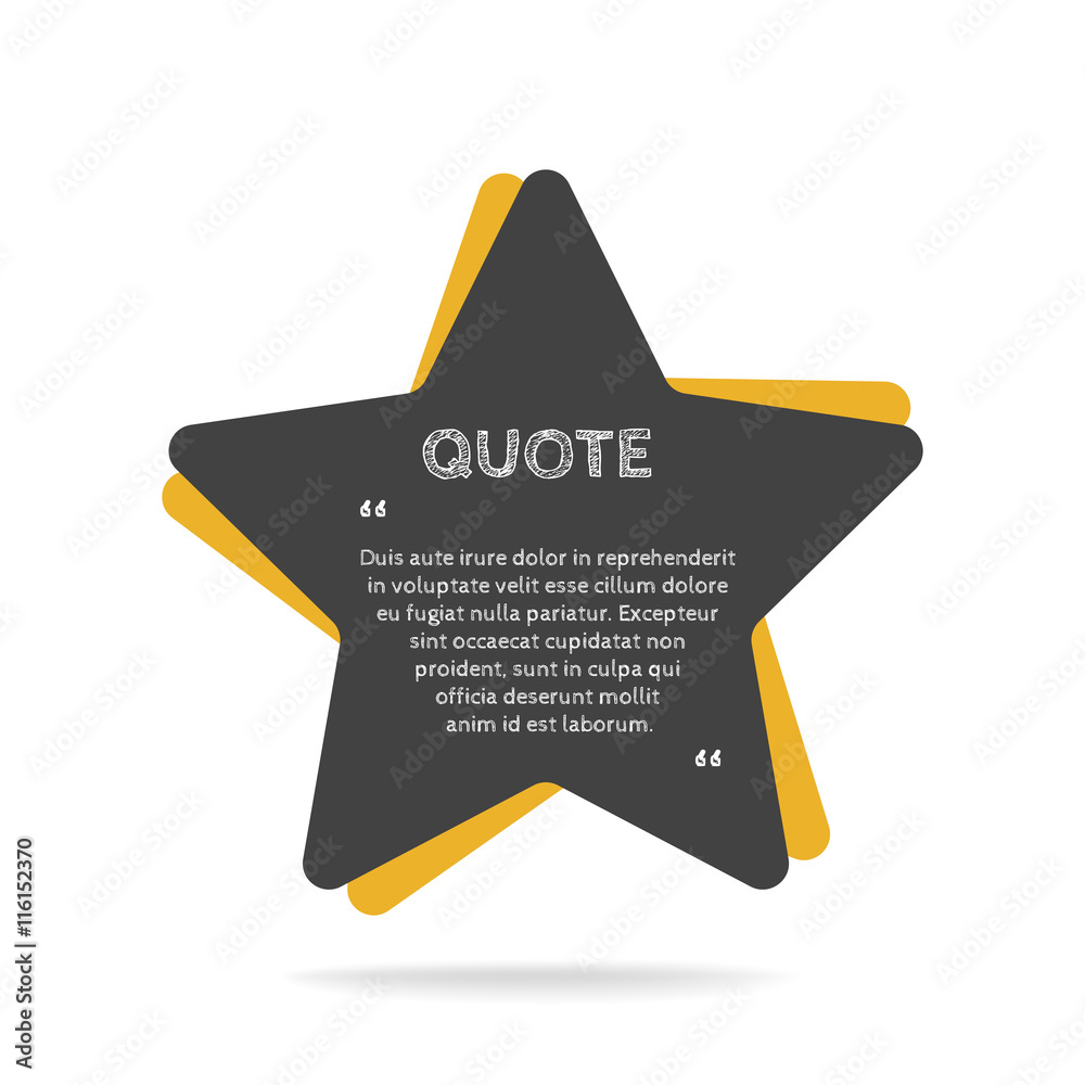 เวกเตอร์ Stock Quotation mark speech bubble. Empty quote blank citation ...