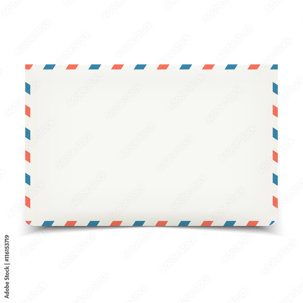 Blank white vector envelope isolated on white front view Stock Vector ...